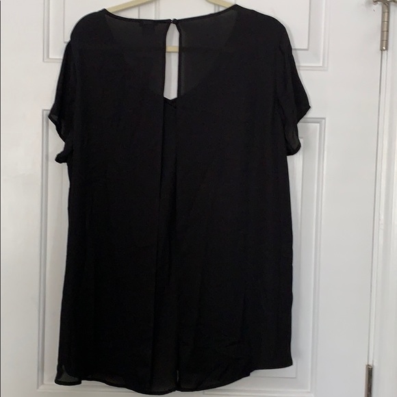torrid | Tops | Black Sheer Top Layer Back | Poshmark